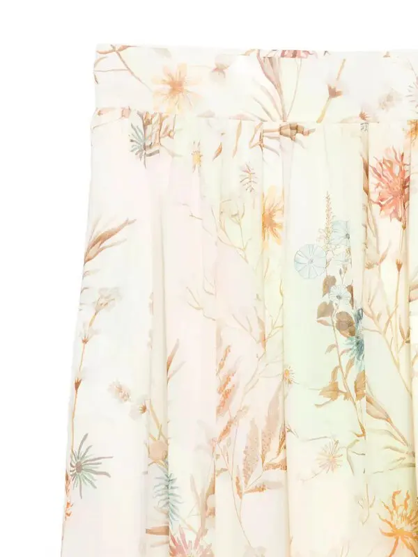 Eleventy Floral Maxi Skirt - Neutrals