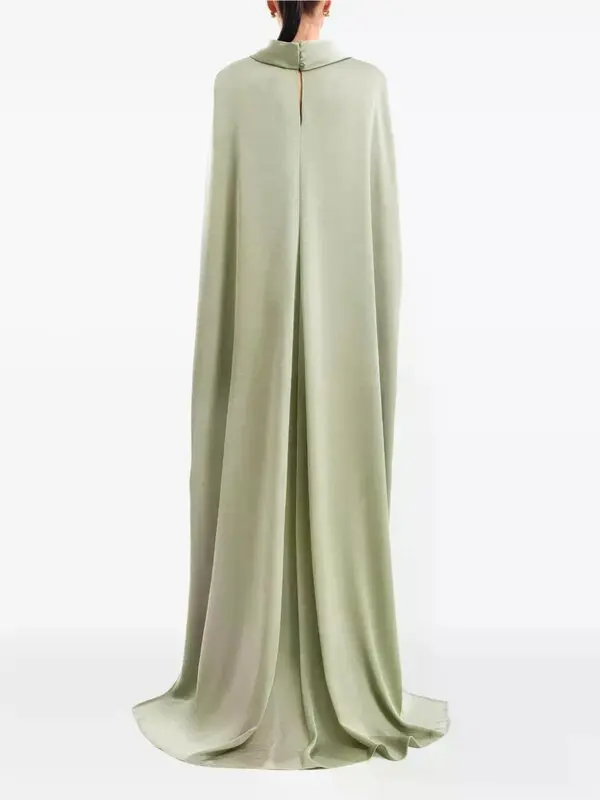 GEMY MAALOUF Calligraphy V-neck Maxi Dress