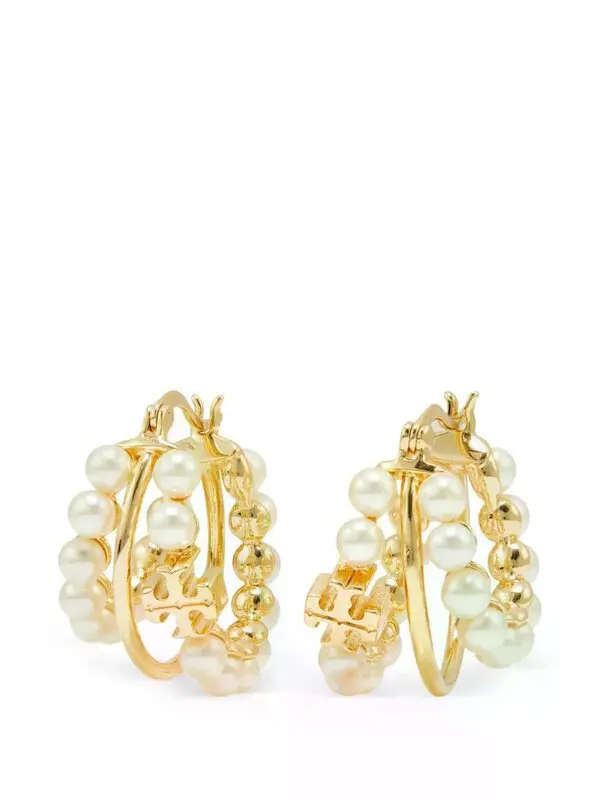 Tory Burch Moondance Multi-hoop Pearl Earrings - Gold