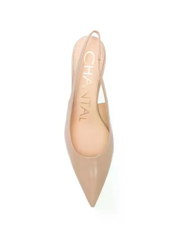 CHANTAL Pointed-toe Slingback Pumps - Neutrals