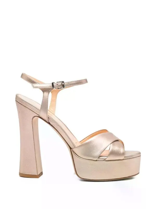 CHANTAL Metallic Platform Sandals - Gold