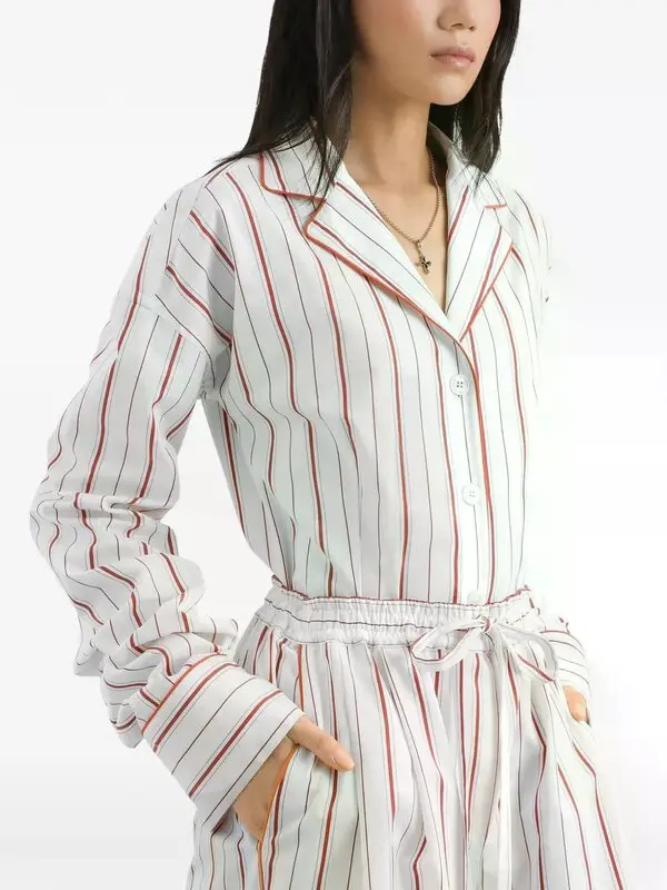 Dolce & Gabbana Striped Buttoned Shirt - White