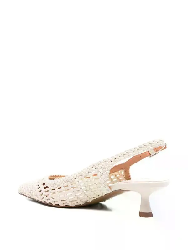 BIBI LOU Kou Woven Slingback Pumps - Neutrals
