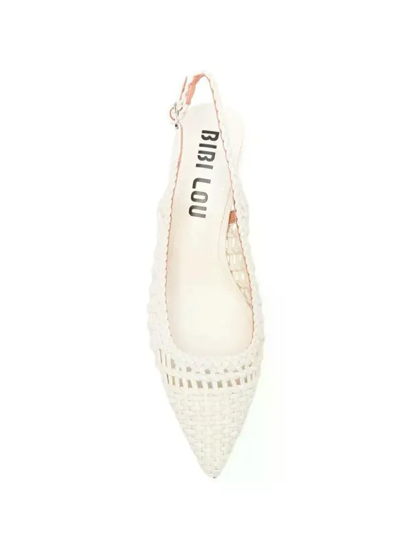 BIBI LOU Kou Woven Slingback Pumps - Neutrals