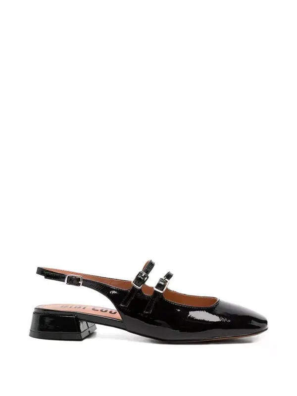 BIBI LOU Patent Slingback Pumps - Black