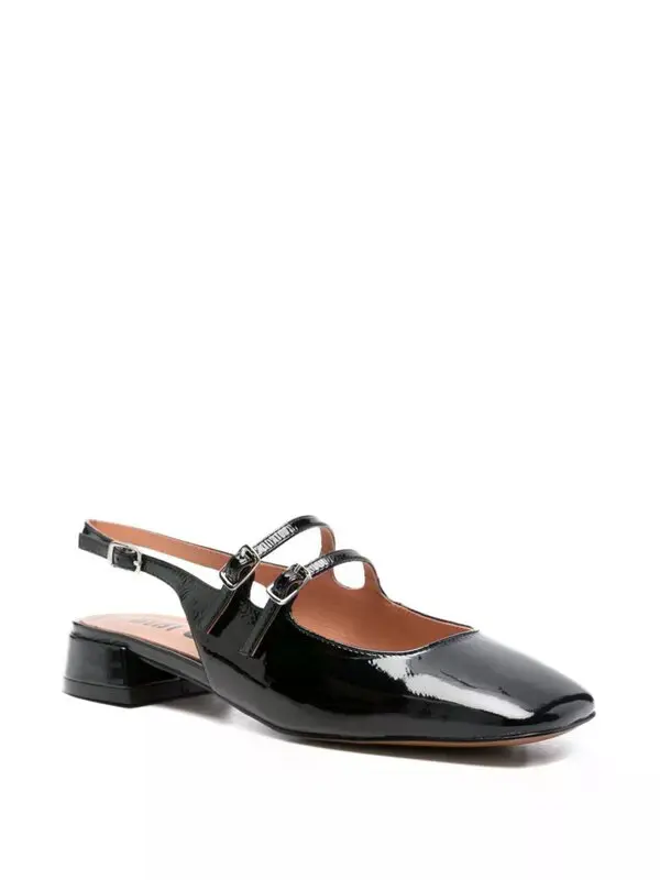 BIBI LOU Patent Slingback Pumps - Black