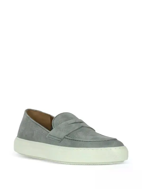 Fratelli Rossetti Penny Leather Loafers - Grey