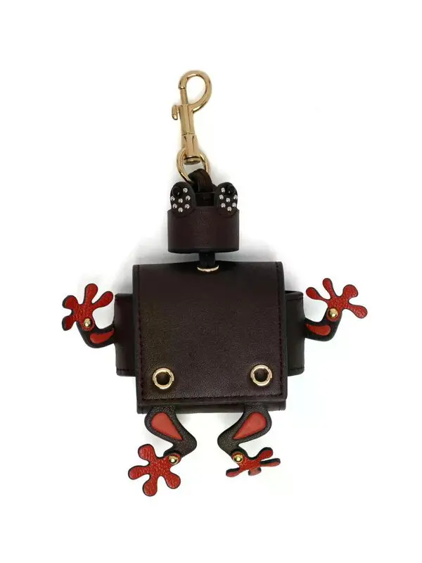 ANYA HINDMARCH Frog Earphone Case - Brown