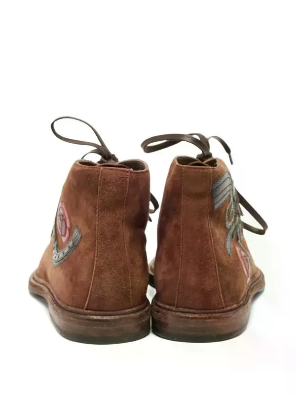 Dolce & Gabbana Suede Embroidered Boots