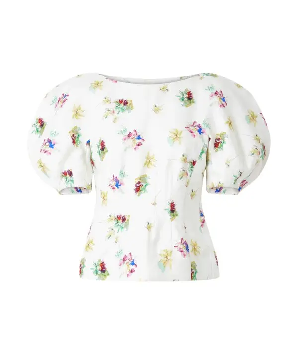 Gabriela Hearst Ayelet Floral-print Linen-twill Blouse - Neutrals