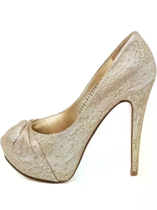 GINA Pre-owned 130mm Claire Pumps - Gold