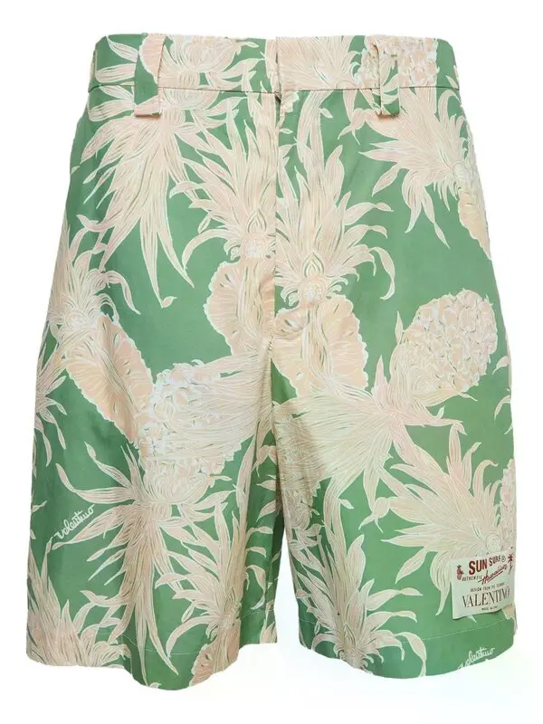 Valentino Garavani Pineapple-print Shorts - Neutrals