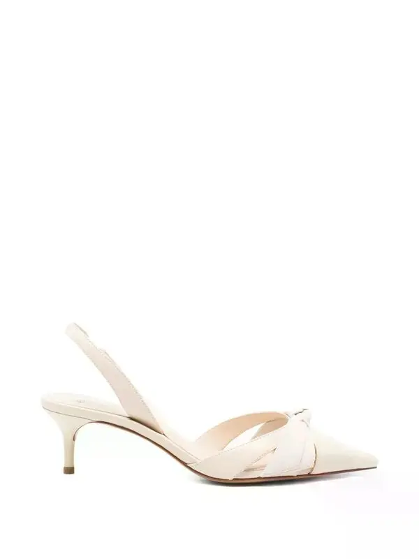 ALEXANDRE BIRMAN Clarita Knotted Sling-back Pumps - Neutrals