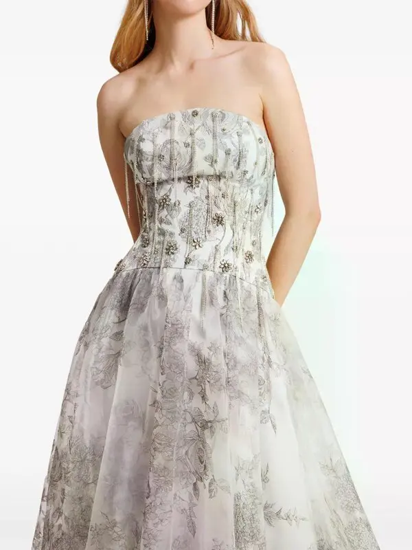 gemy maalouf beaded strapless dress - Gemy Maalouf | Evening Dresses Size:UK 9 / US 10 / EU 43 Autumn/Winter 2024 featuring a chic strapless womens white backless long
