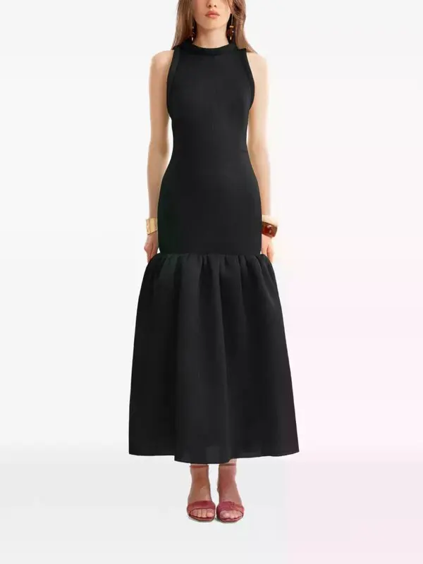 GEMY MAALOUF Sleeveless Midi Dress - Black