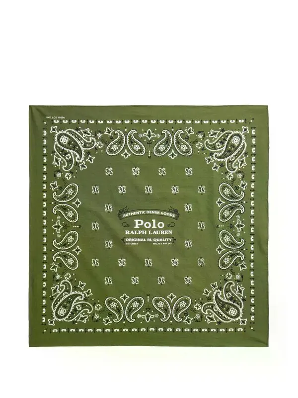 Polo Ralph Lauren Paisley-motif Cotton Bandanna - Green
