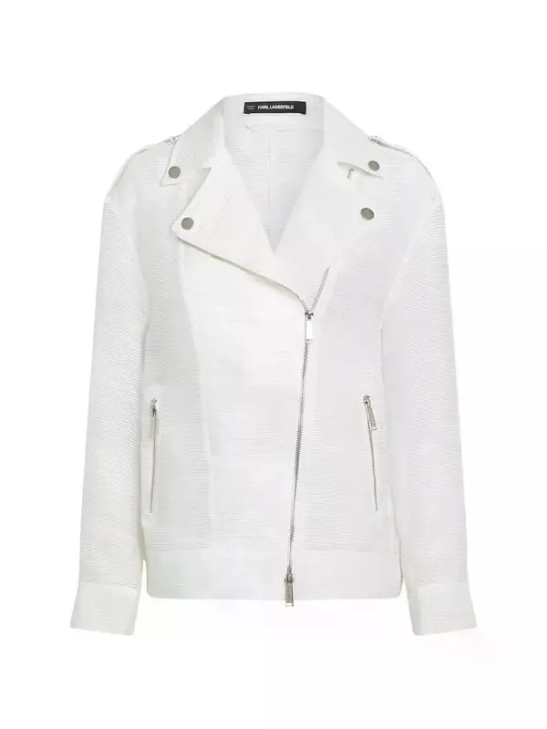 Karl Lagerfeld Biker Jacket - White
