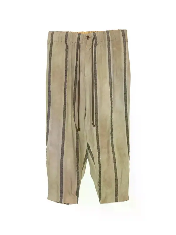 UMA WANG Striped Drawstring Trousers