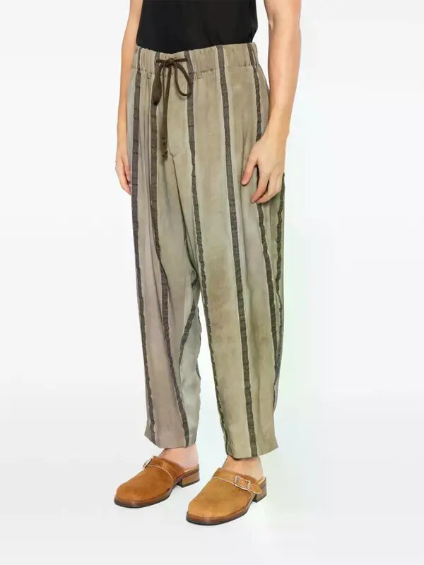 UMA WANG Striped Drawstring Trousers