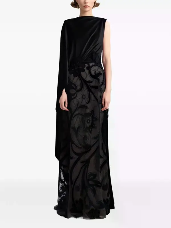 GEMY MAALOUF Embroidered Maxi Dress