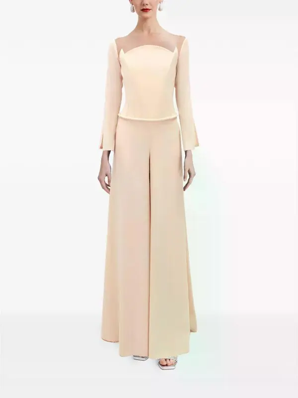 GEMY MAALOUF Structured-neckline Jumpsuit - Neutrals