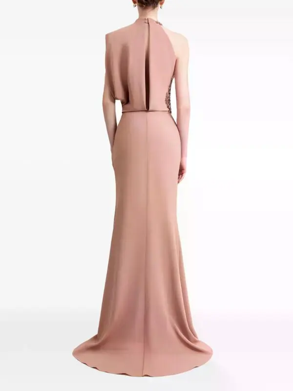GEMY MAALOUF Asymmetrical-neckline Draped Maxi Dress