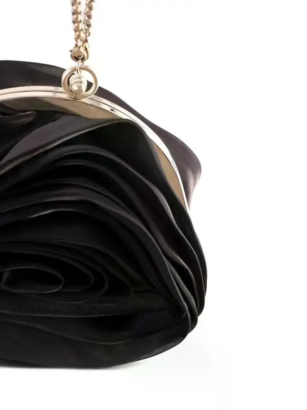 GEMY MAALOUF Floral-design Clutch With Chain Detail