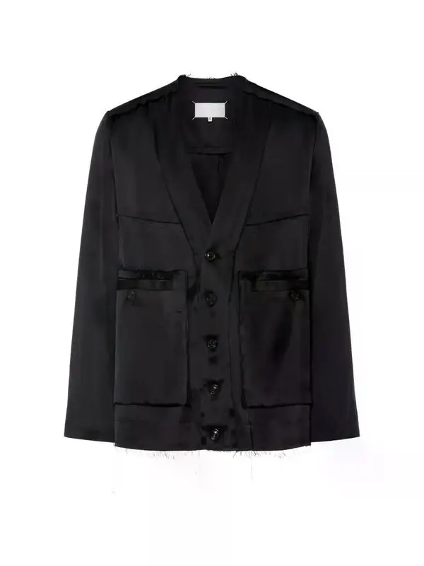 MAISON MARGIELA Frayed-edges Jacket - Black
