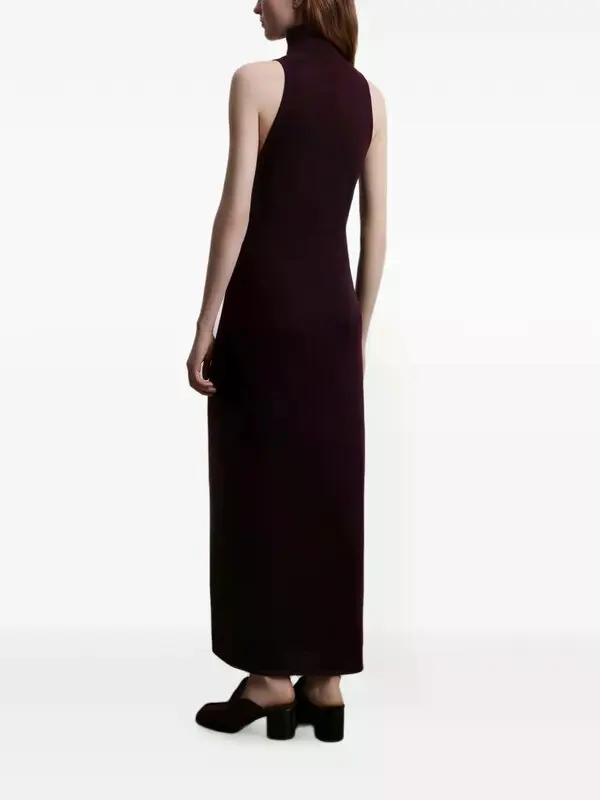 12 STOREEZ Turtleneck Sleeveless Maxi Dress - Purple