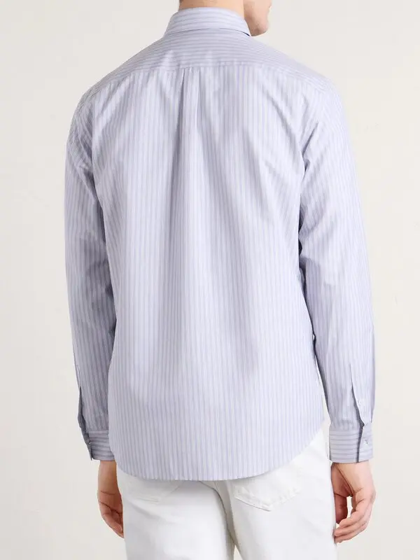 Paul Smith Button-down Collar Striped Cotton-poplin Shirt