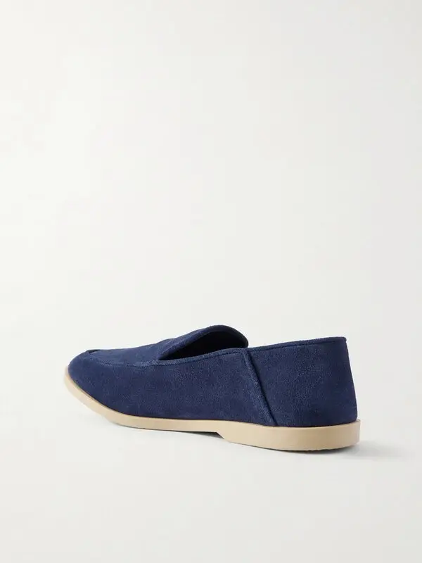 George Cleverley Mayfair Ii Collapsible-heel Suede Loafers
