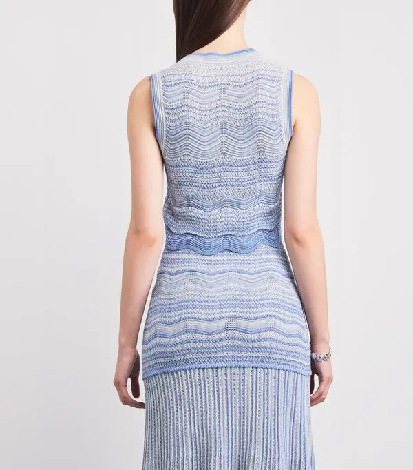 Sandro Metallic Knit Crop Top