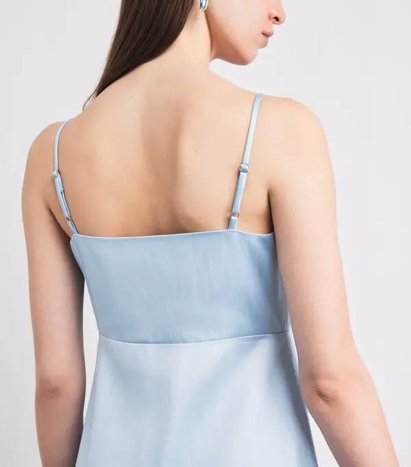 Sandro Satin Maxi Dress - Blue