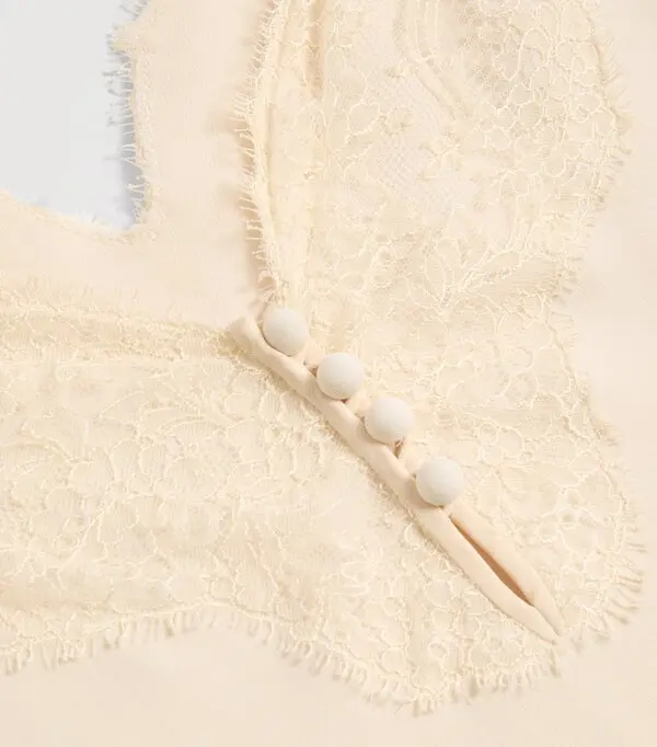 Valentino Garavani Silk Lace-trim Cami Top