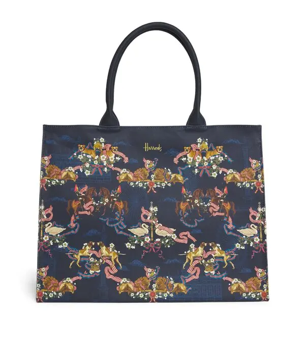 Harrods Large Great British Tote Bag - Navy