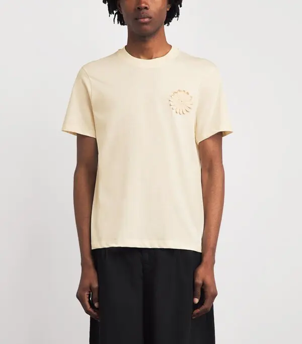 Sandro Cotton Crochet T-shirt - Beige