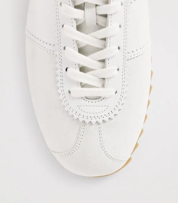 Sandro Leather And Suede Low-top Sneakers - Beige