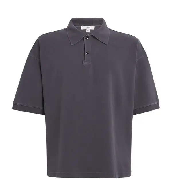 AGOLDE Cotton Polo Shirt - Grey