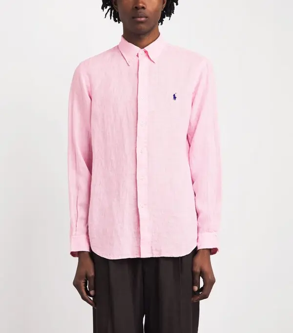Polo Ralph Lauren Linen Custom Fit Shirt - Pink