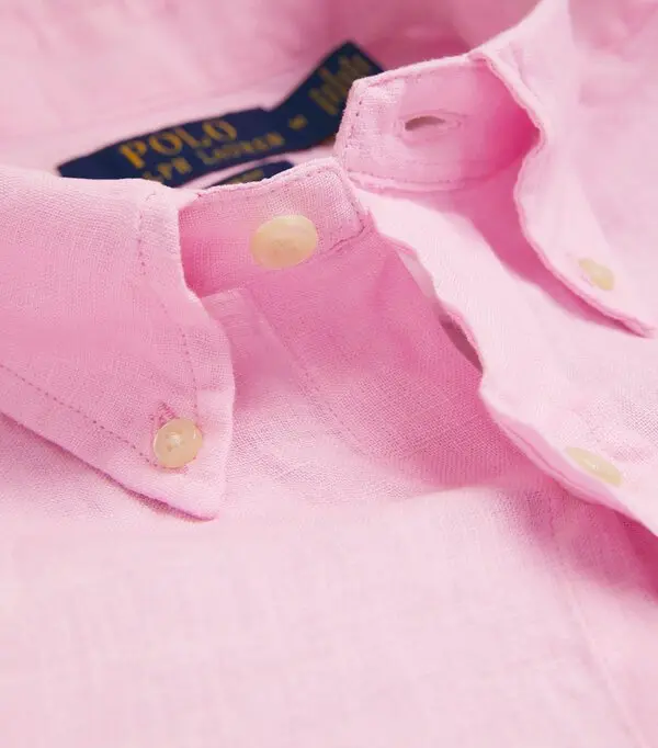 Polo Ralph Lauren Linen Button-up Shirt With Embroidered Logo