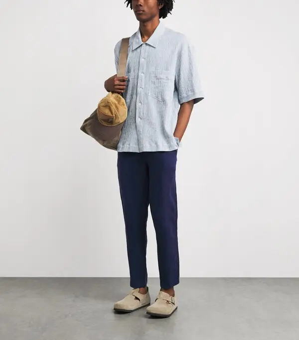 Polo Ralph Lauren Linen Drawstring Trousers - Navy