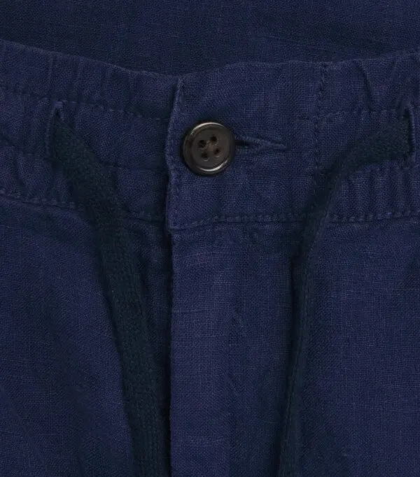 Polo Ralph Lauren Linen Drawstring Trousers - Navy