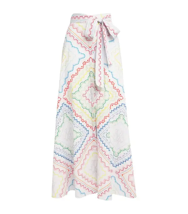 MARY KATRANTZOU Cotton-blend Como Maxi Dress - White