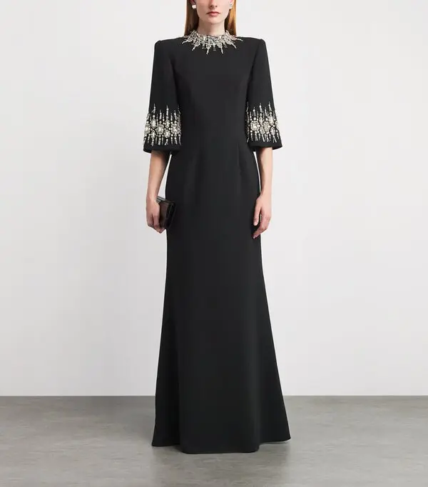 Jenny Packham High-neck Ilana Gown - Black