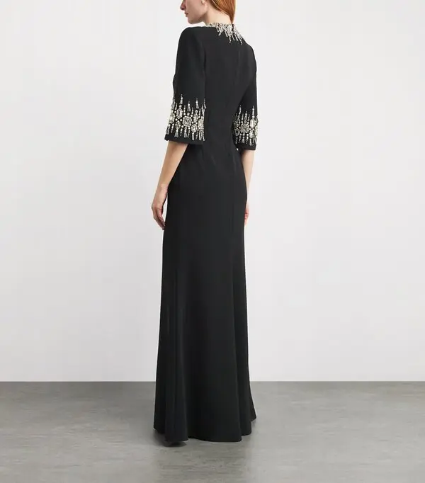 Jenny Packham High-neck Ilana Gown - Black