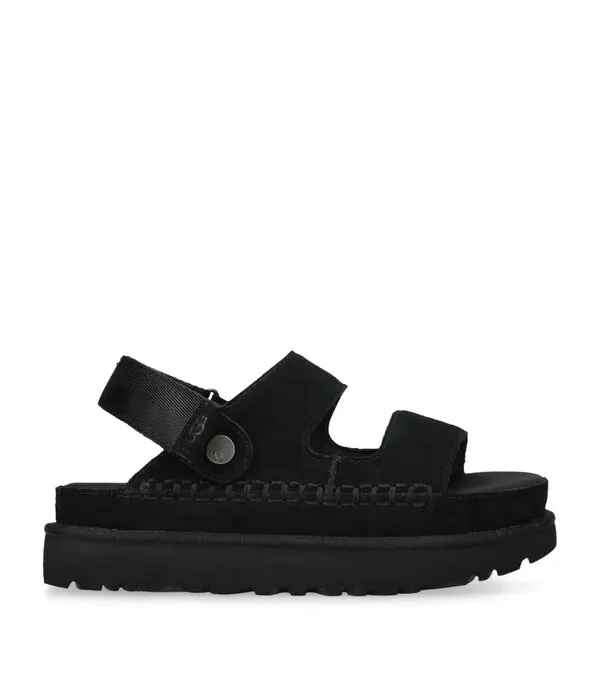 UGG Suede Goldenstar Glide Sandals - Black