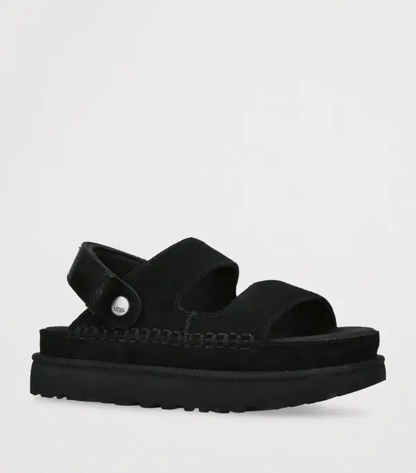 UGG Suede Goldenstar Glide Sandals - Black