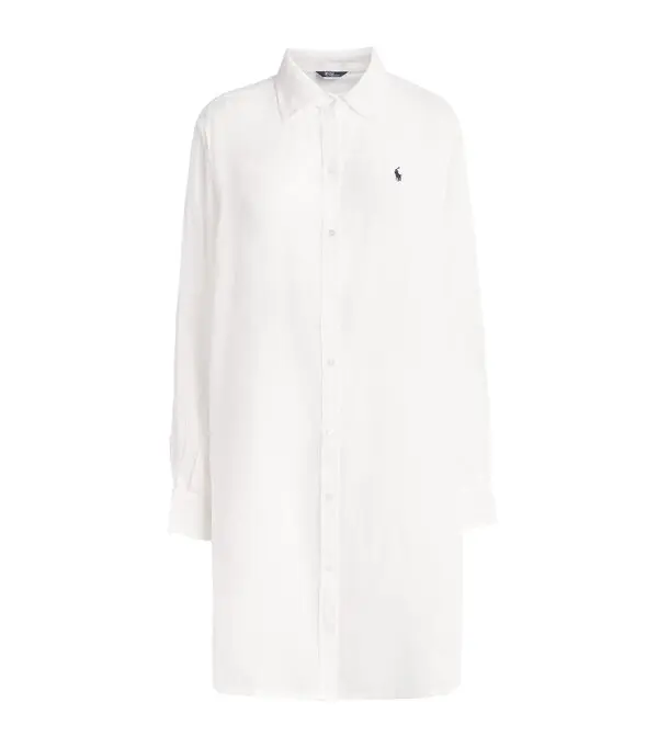 Polo Ralph Lauren Organic Cotton-linen Boyfriend Shirt - Ivory