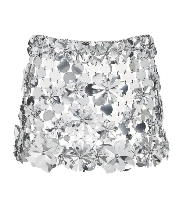 Rabanne Chain-link Mini Skirt - Silver