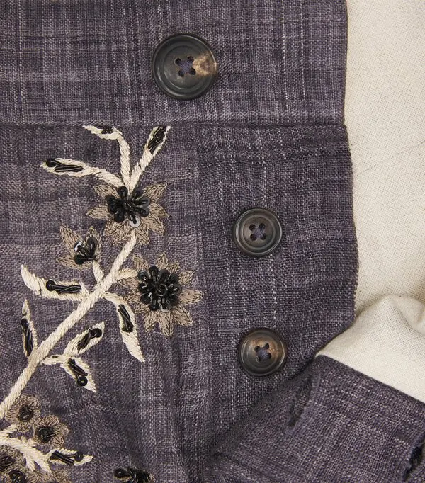 KARTIK RESEARCH Silk Embroidered Cargo Shorts